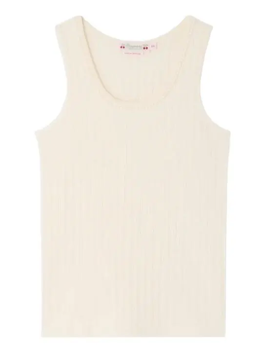 Bonpoint Ribbed Tank Top - Milk White