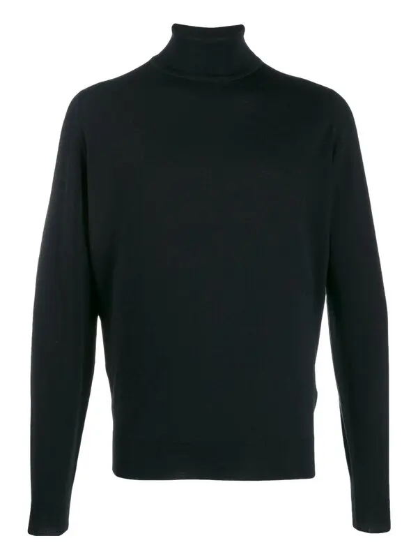 John Smedley Cherwell Roll Neck Knitwear - Black