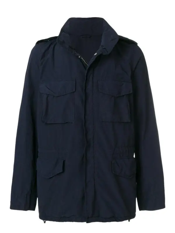 Aspesi Hooded Zip-up Jacket - Black