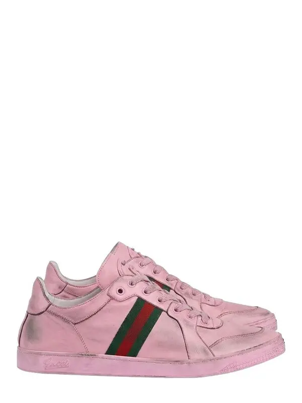 Gucci Stretch Low-top Sneakers With Interlocking G Detail - Pink