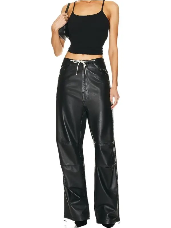 DARKPARK Daisy Plonge Nappa Leather Military Trousers - Black