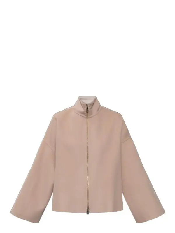 Fabiana Filippi Zip-up High Collar Casual Jacket - Nude
