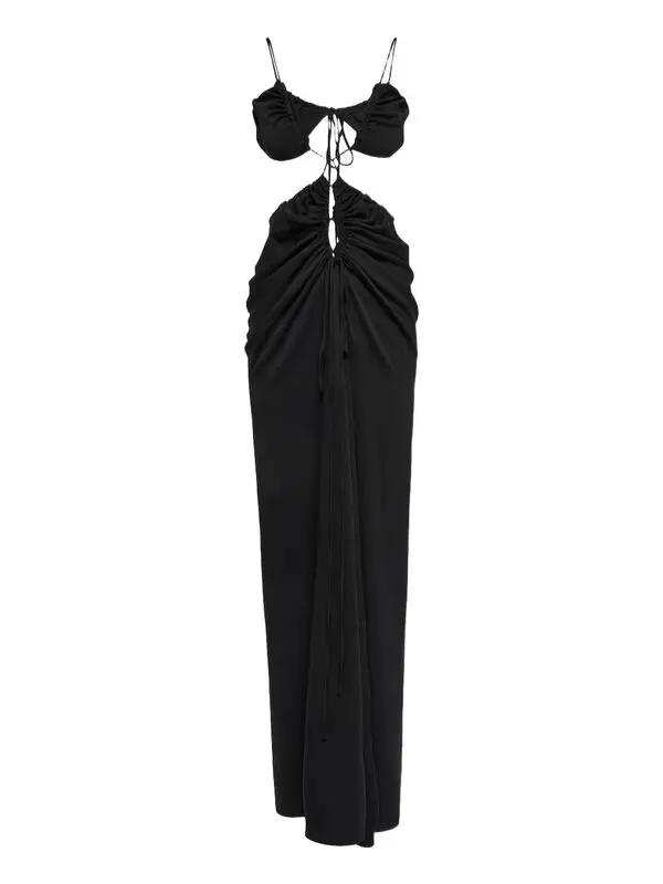 Christopher Esber Pleated Cutout Maxi Dress - Black