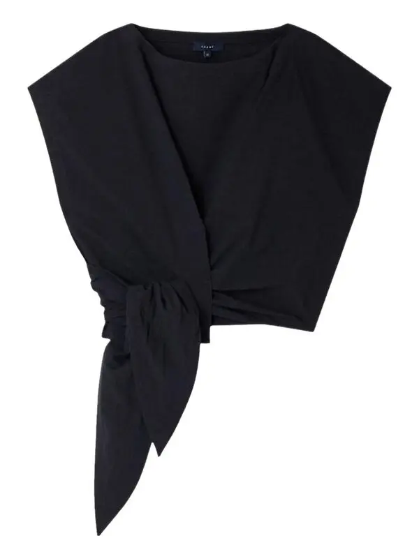 Soeur Itea Blouse With Tie Detail - Blue