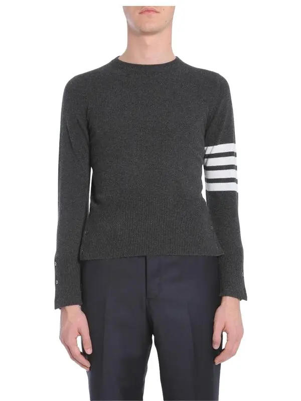 Thom Browne 4-bar Crewneck Jumper - Black