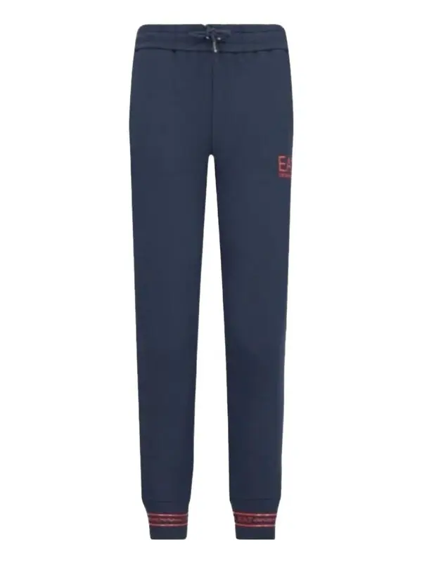 EA7 Sweatpants With Logo Detail - Blue