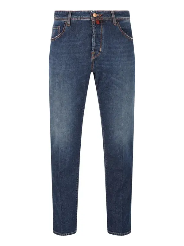 Jacob Cohen Slim-fit Jeans With Logo Patch - Blue