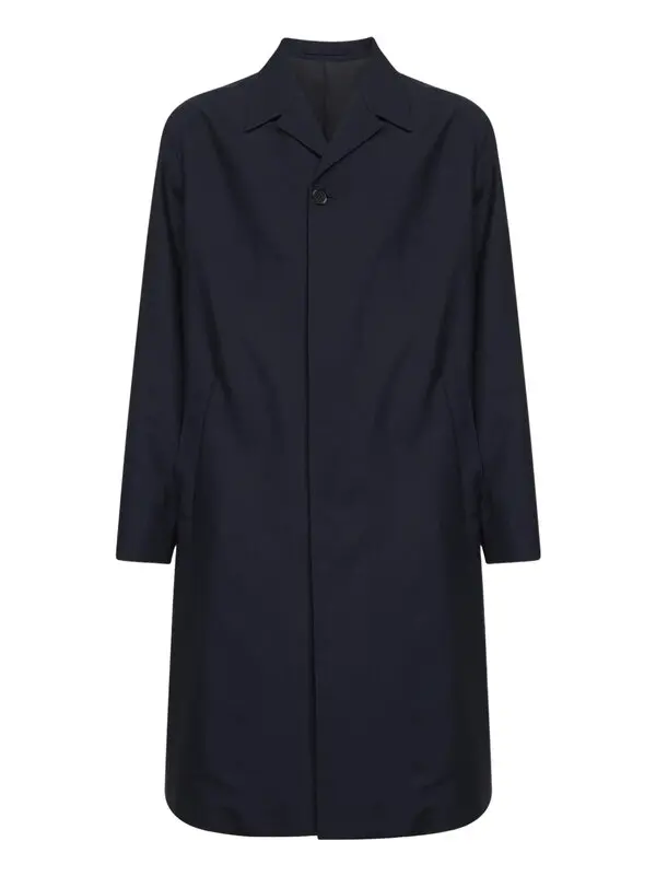 JIL SANDER Single-breasted Knee-length Coat - Dark Blue