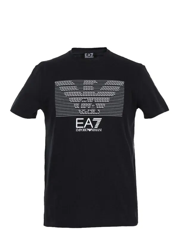 EA7 Round-necked Logo T-shirt - Black