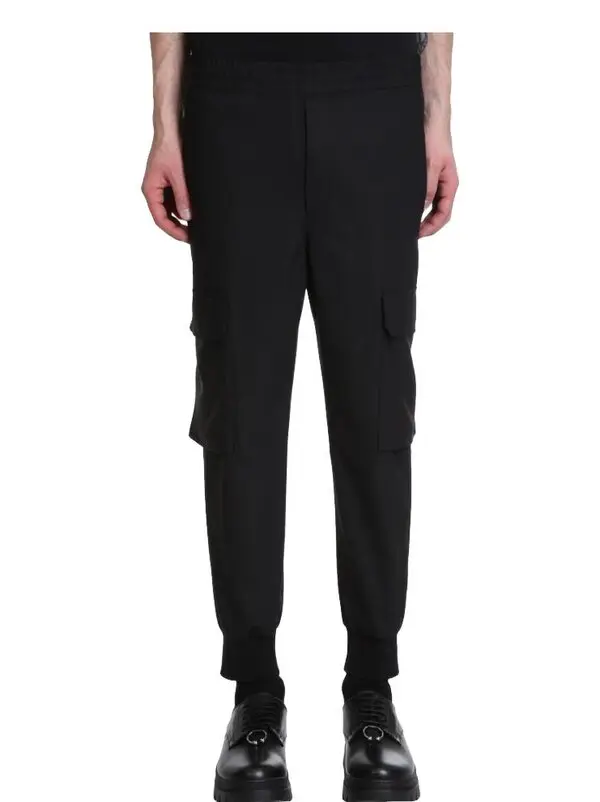 Neil Barrett Cropped Track Pants With Flip Pockets - Black
