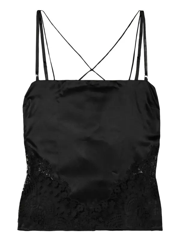 TOM FORD Lace-detail Sleeveless Satin Camisole - Black