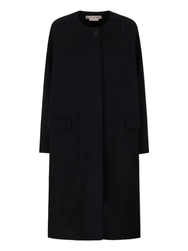 Marni Single-breasted Coat - Black
