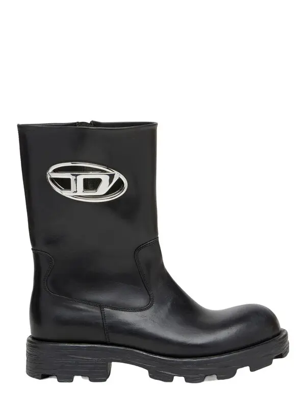 DIESEL® D-hammer Bkr D Leather Boots - Black