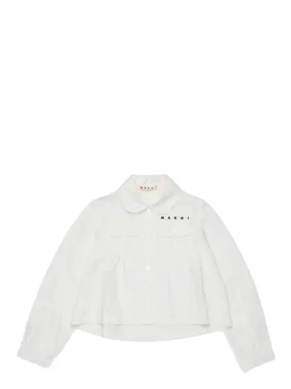 Marni Peter Pan Collar Cotton Jacket - White