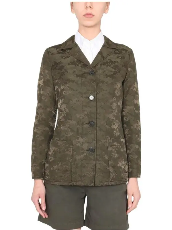 Aspesi Camouflage Printed Jacket - Green