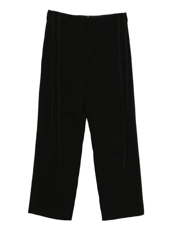 ANN DEMEULEMEESTER Leon" Wide-leg Trousers With Satin Ribbon Tie - Black