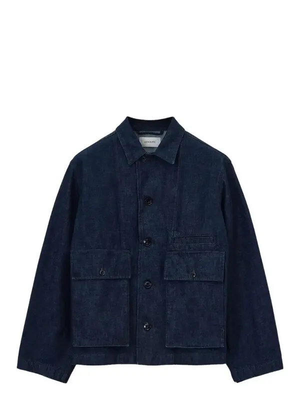 LEMAIRE Buttoned Denim Jacket - Denim Indigo