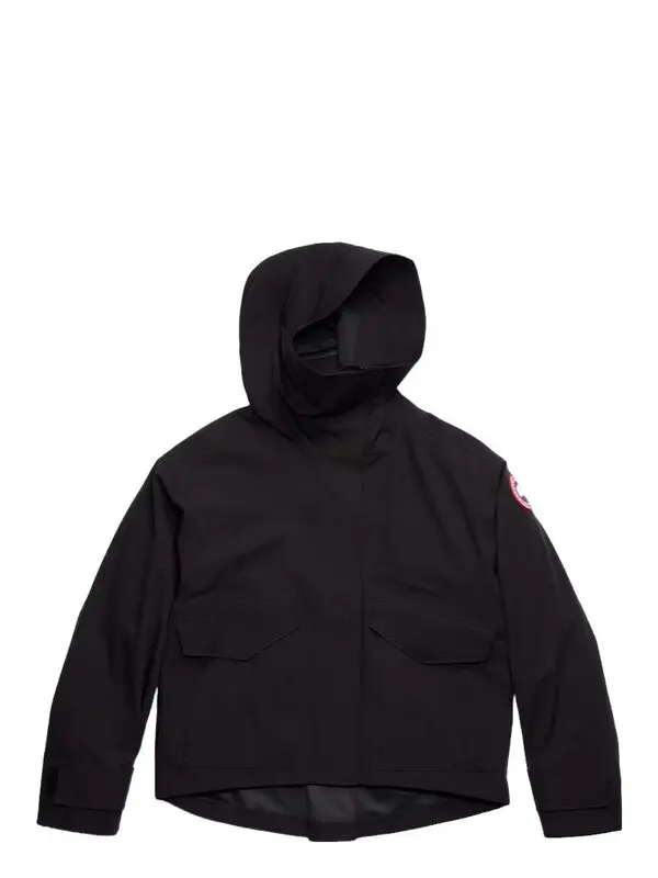 Canada Goose Logo-patch Hooded Zip-up Jacket - Black