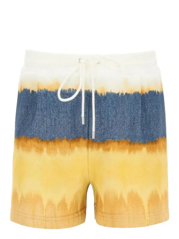 Alberta Ferretti Tie-dye Print Jersey Shorts - Yellow