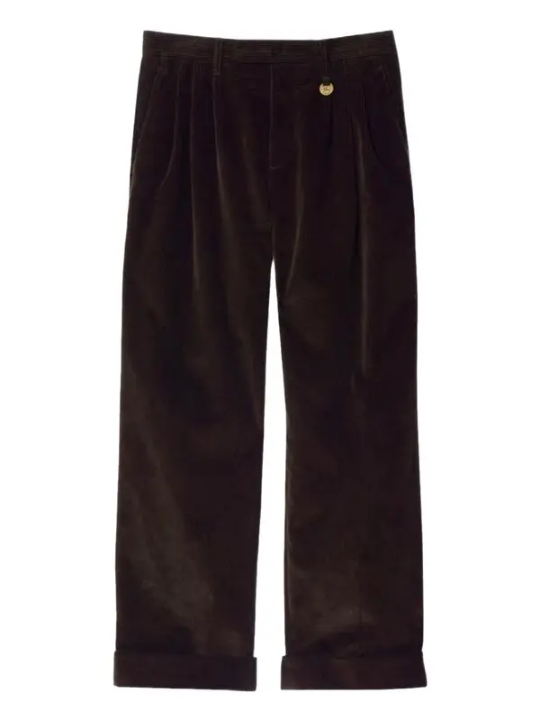 Burberry Straight-leg Corduroy Trousers - Lilac Brown
