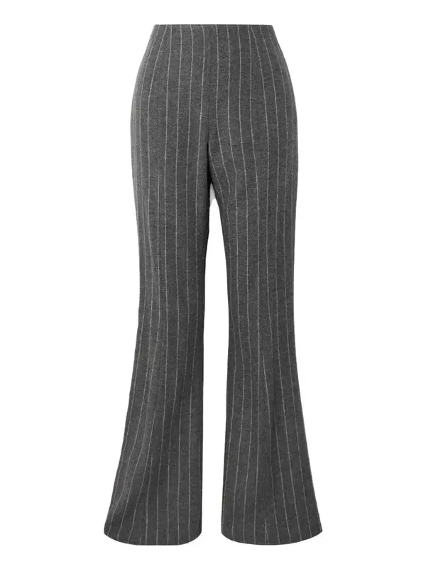 Carolina Herrera Pin-striped Flared Trousers - Charcoal-grey
