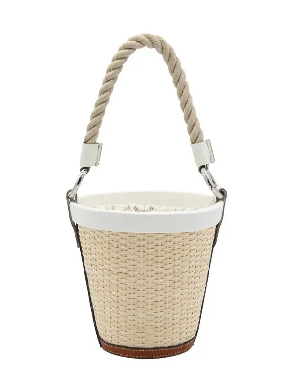 MAISON MARGIELA Fire Bucket Drawstring Shoulder Bag - White