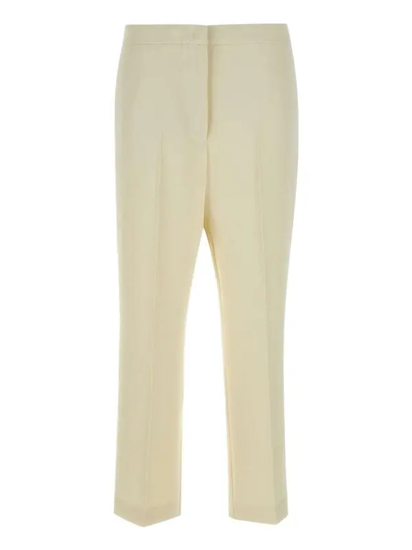 KAOS Straight-leg High-waisted Casual Pants - Nude