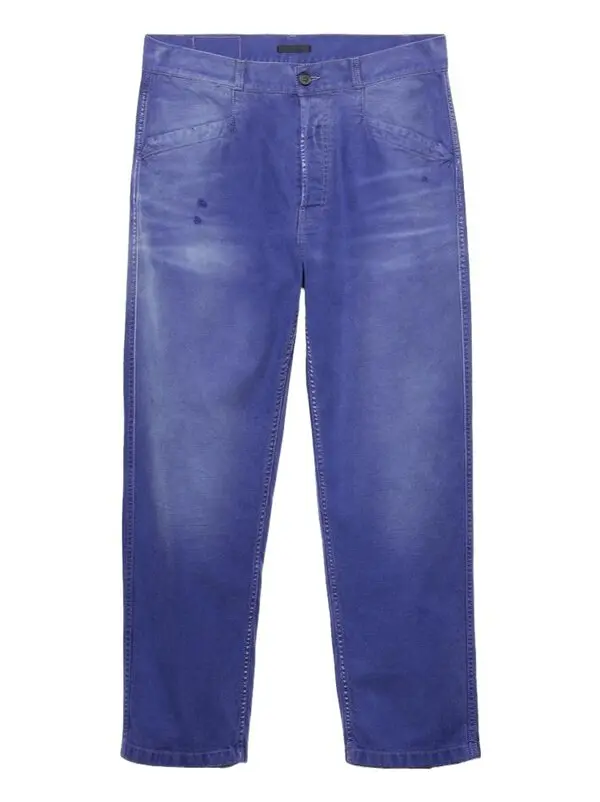 Prada Cotton Twill Vintage Finish Pants - Indigo