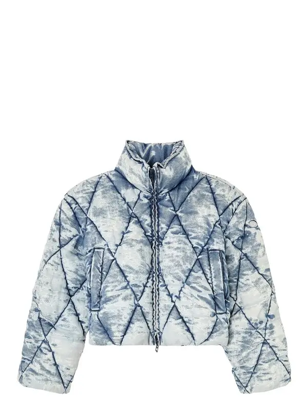 DIESEL® W-histel Zip-up Puffer Jacket - Light Blue