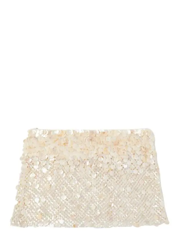 Alanui Light Between Palms Mini Skirt - White Pearl