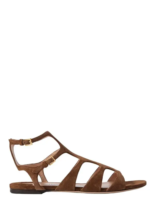 TOM FORD Paradise Suede Gladiator Sandals - Tan