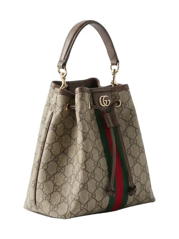 Gucci Ophidia Small Bucket Bag - Beige And Dark Brown