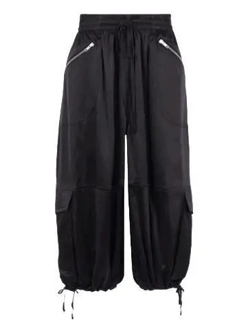 Co Cargo Wide-leg Cropped Pants - Black