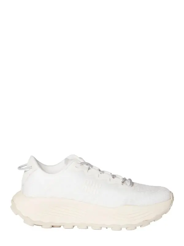 Miu Miu Logo Printed Lace-up Sneakers - White