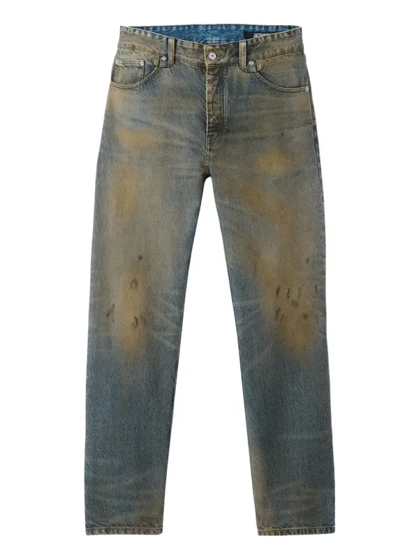 Jacquemus The Berger De-nîmes Straight-leg Jeans - Gray
