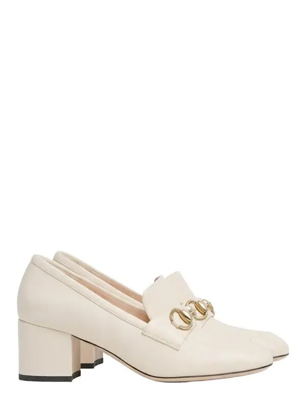 Gucci Loafer Pump With Horsebit - Ivory