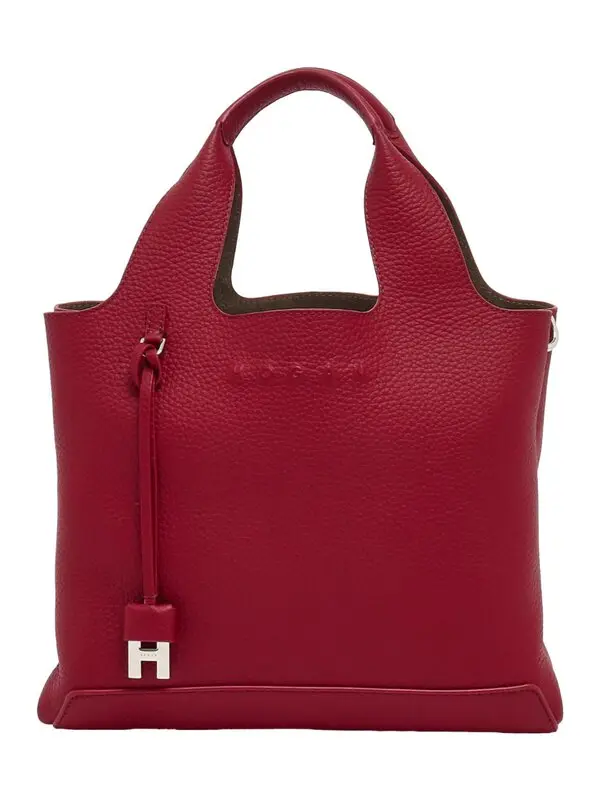 Hogan H Logo Charm Shopping Bag - Red