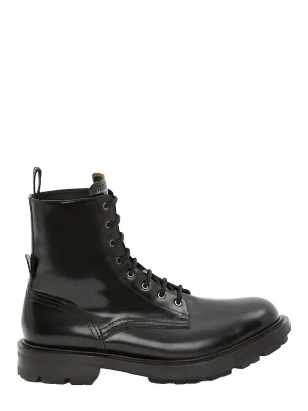 Alexander McQueen High Top Combat Boots - Black