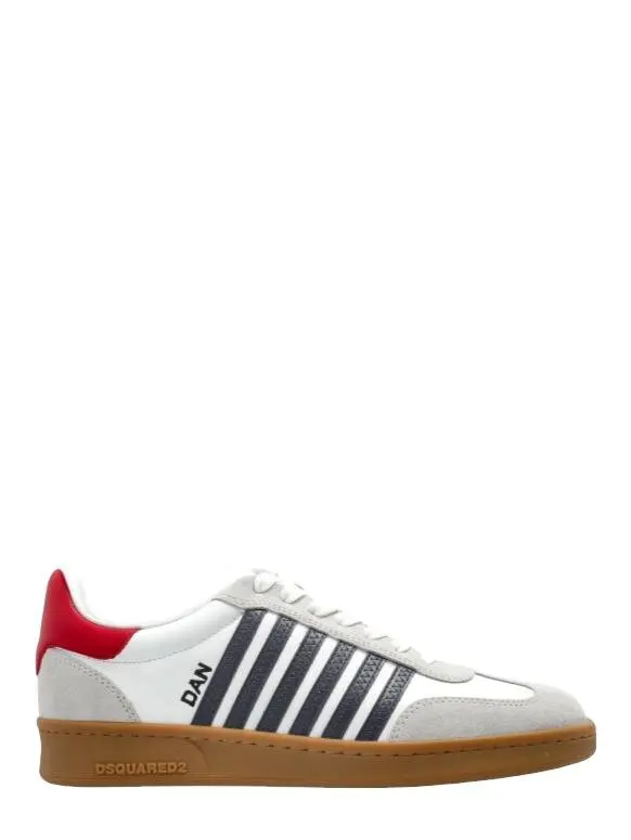 Dsquared2 Low-top Lace-up Sneakers With Branded Details - White