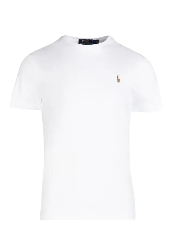Polo Ralph Lauren Logo Embroidered Crewneck T-shirt - White