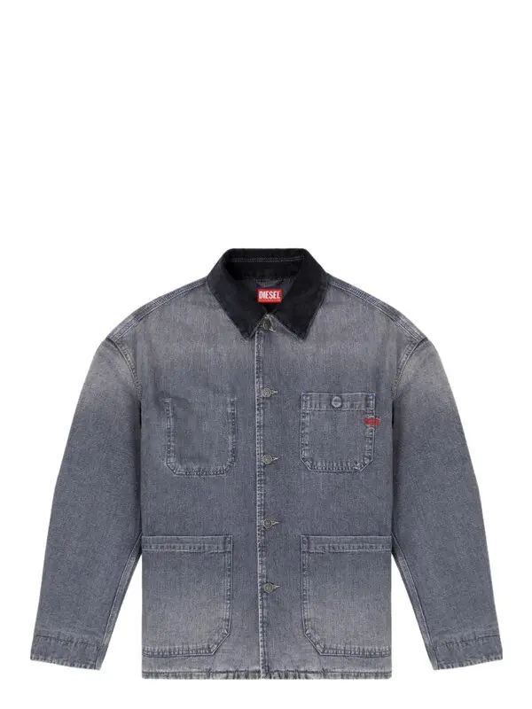 DIESEL® Utility Style Denim Jacket - Grey