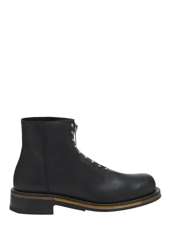 Alexander McQueen Zip-detailed Studded Ankle Boots - Black