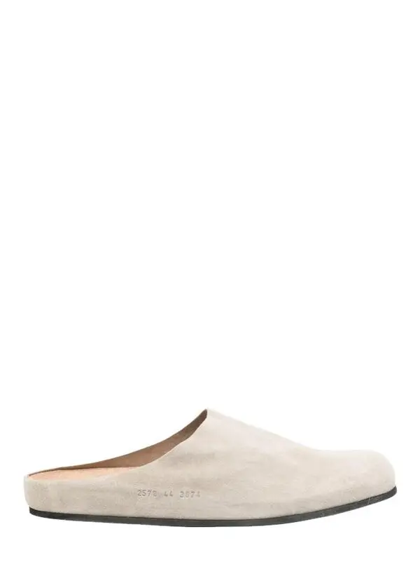 COMMON PROJECTS Round Toe Suede Slippers - Nude