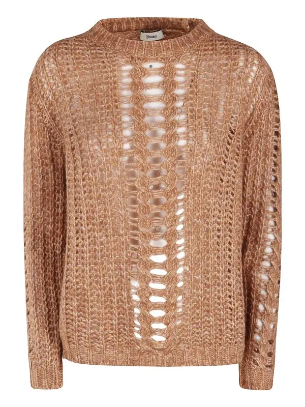 Herno Long-sleeved Knitwear - Brown