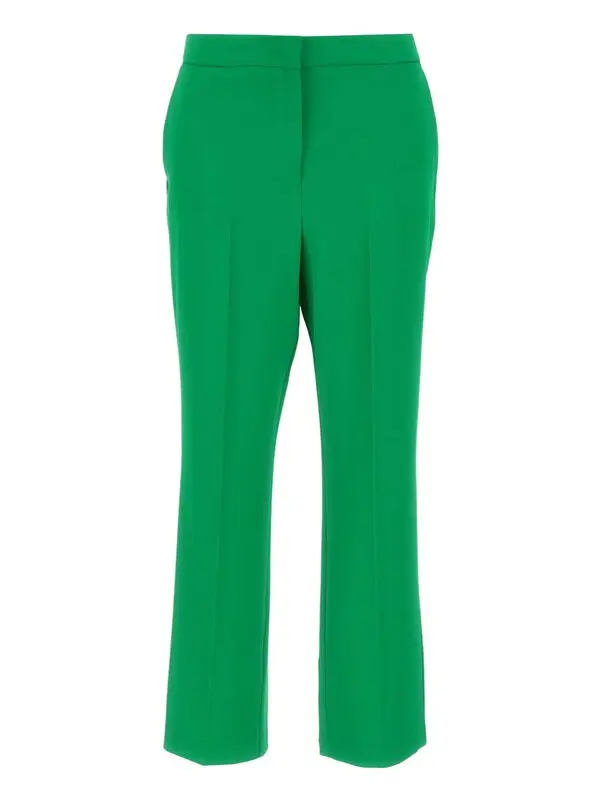 KAOS Straight Leg Pressed Crease Trousers - Green