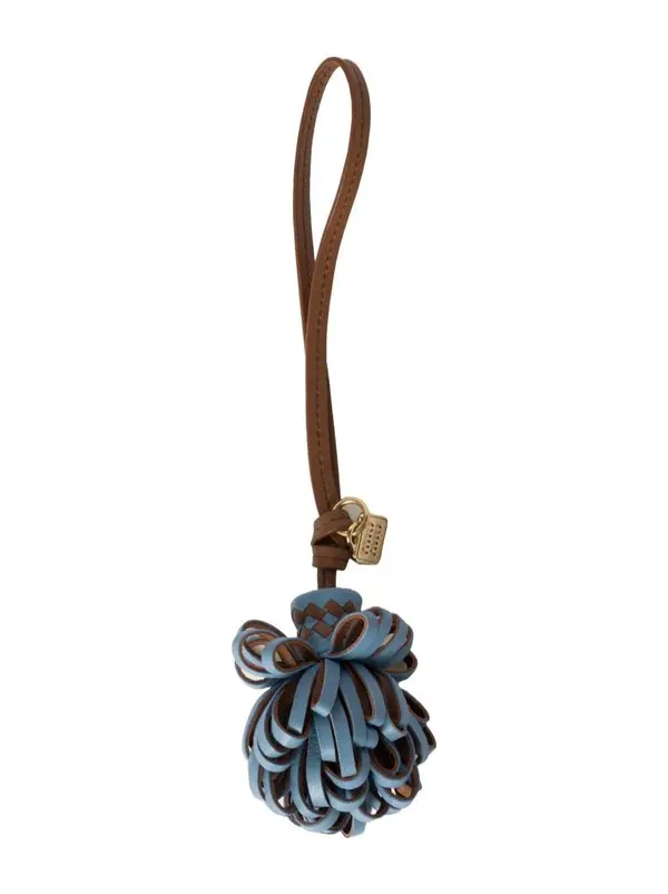 Miu Miu Nappa Leather Trick Charm - Star Blue/cognac