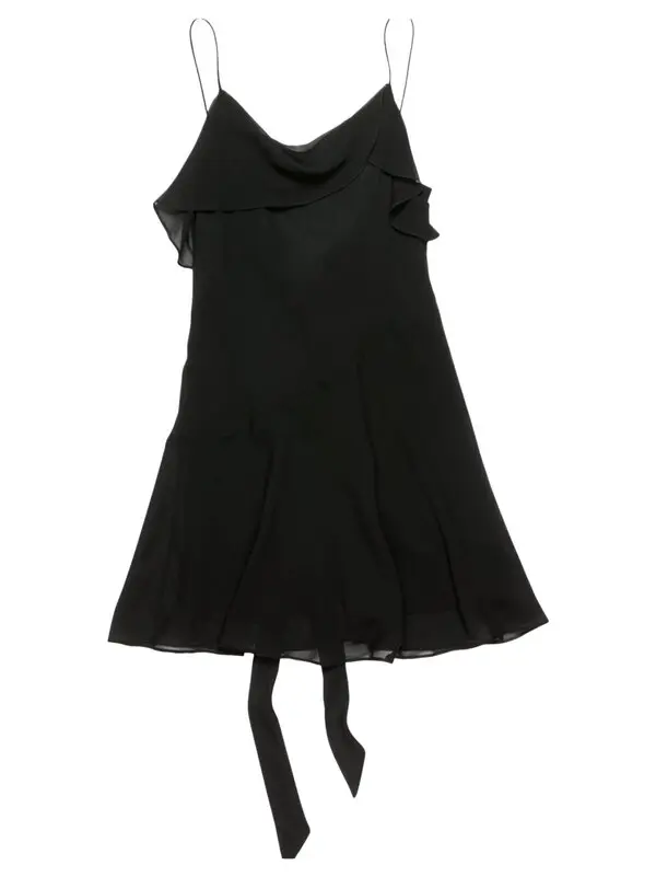 Acne Studios Draped Detail Slip Dress - Black