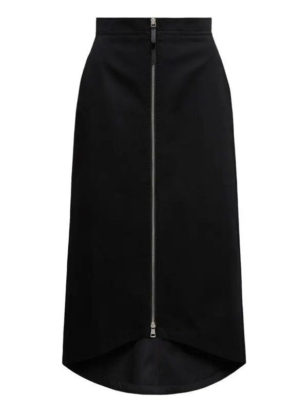 Moncler Edward Enninful Gabardine Midi Skirt - Black