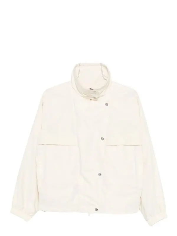 YVES SALOMON Chest-pocket Buttoned Jacket - White