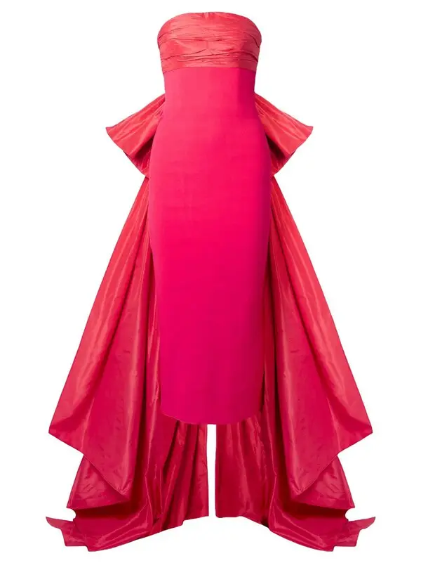 Oscar De La Renta Embellished Bowknot Dress - Red